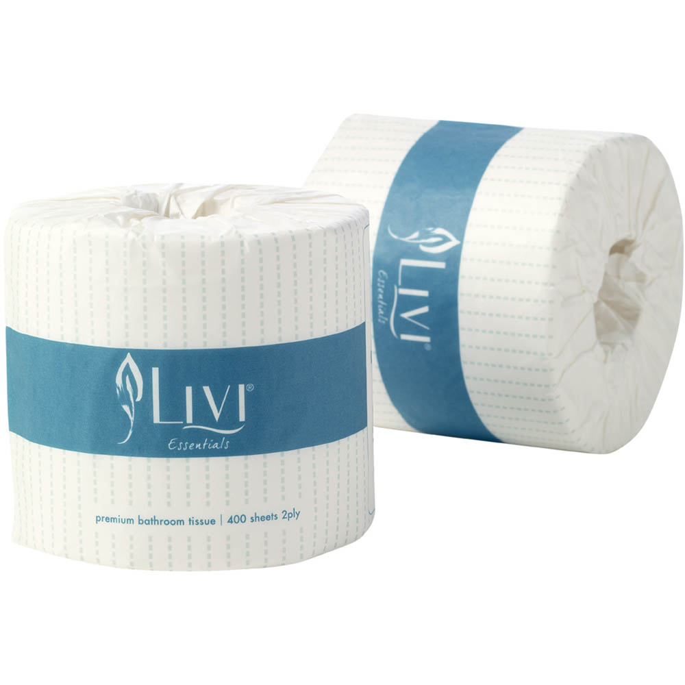 TOILET PAPER 2PLY SINGLE PACK LIVI ESSENTIALS 400sheets/roll - Theodist ...