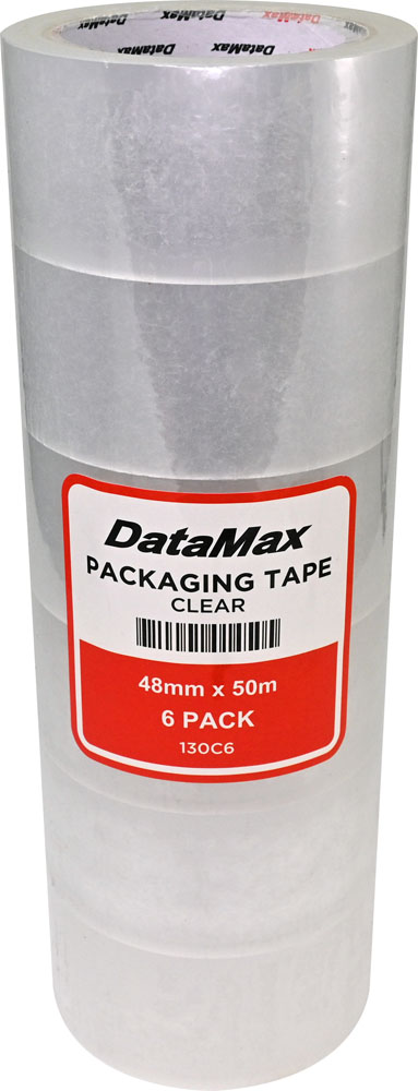 DataMax 130C6 Clear Packaging Tape 48mmx50m 6 Pack - Theodist