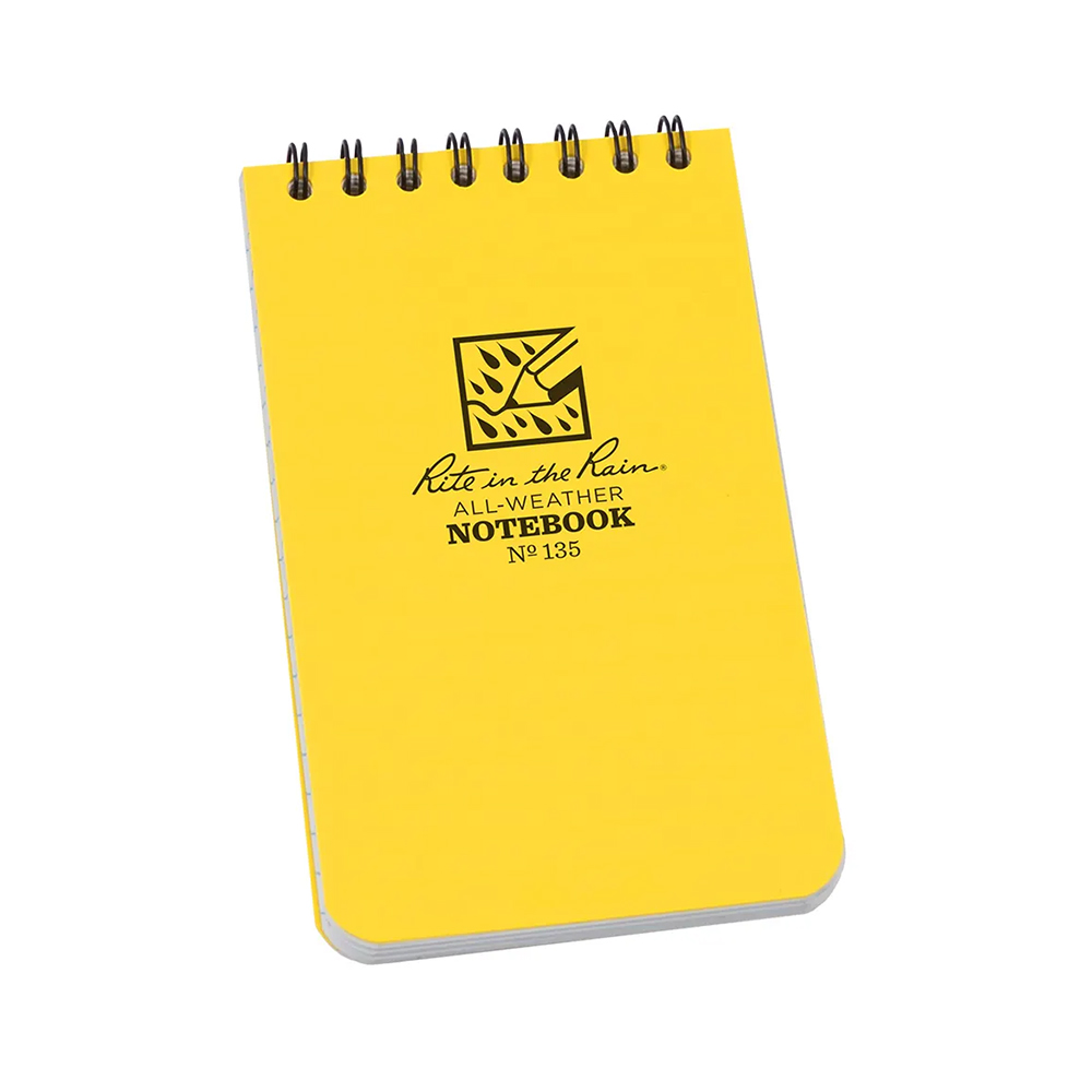 Rite in the Rain All-Weather Survey Notebook Top-Spiral 3x5in No. 135 ...