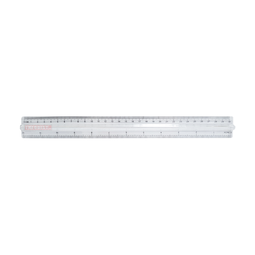 DataMax 141306 Raised Grip Plastic Ruler 30cm - Theodist