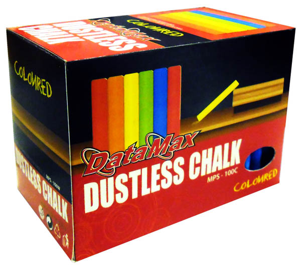 Datamax Chalk Dustless Assorted Colours 100/Box | Theodist - Theodist