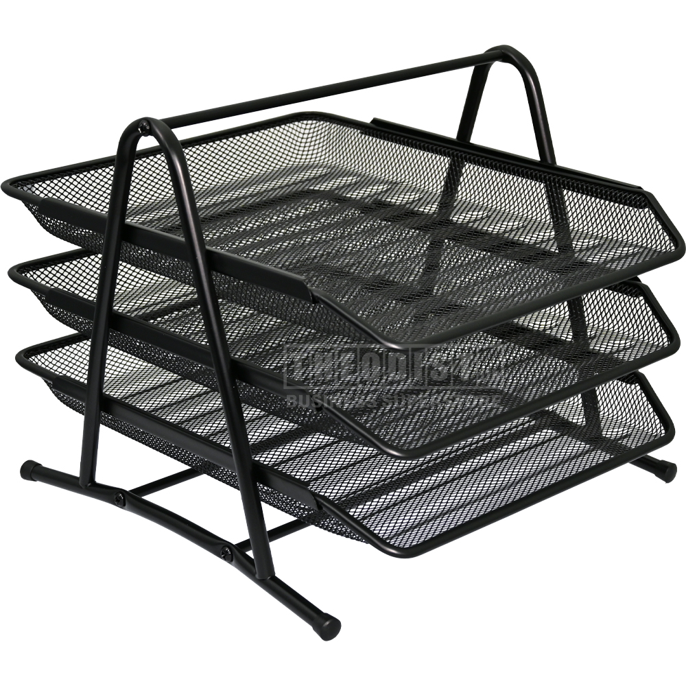 DataMax 20016 3 Tier Mesh Document Tray Black - Theodist