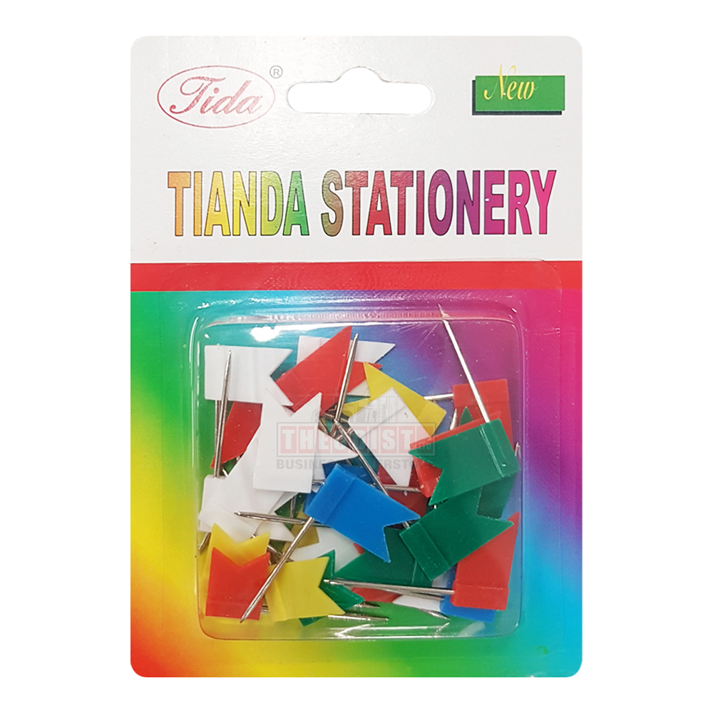 Tida 20415 Flag Map Pins 25mm Shaft 30 Pack - Theodist