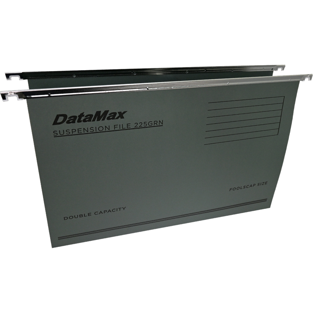 DataMax 225GRN Suspension Folder Foolscap Size Double Capacity Green 25 ...