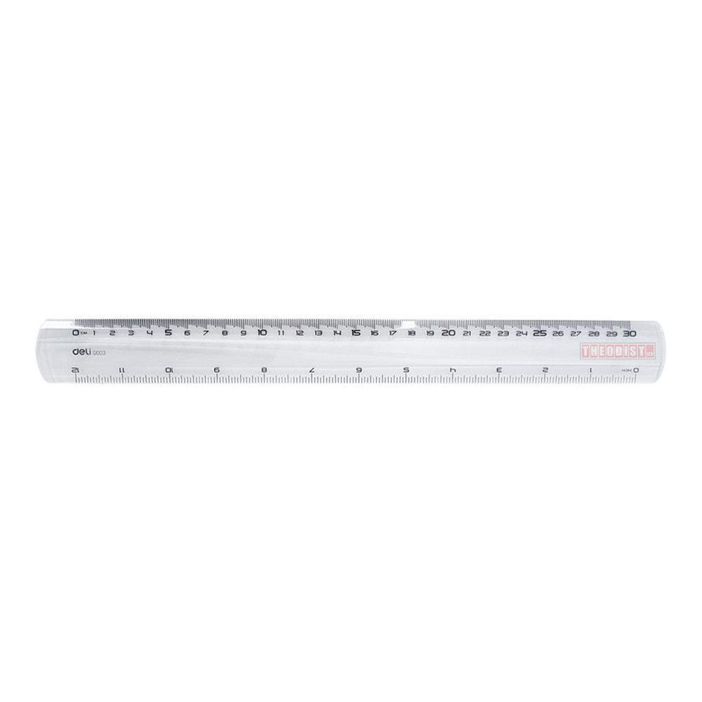 Deli G003 Plastic Wide Ruler 30cm - Theodist