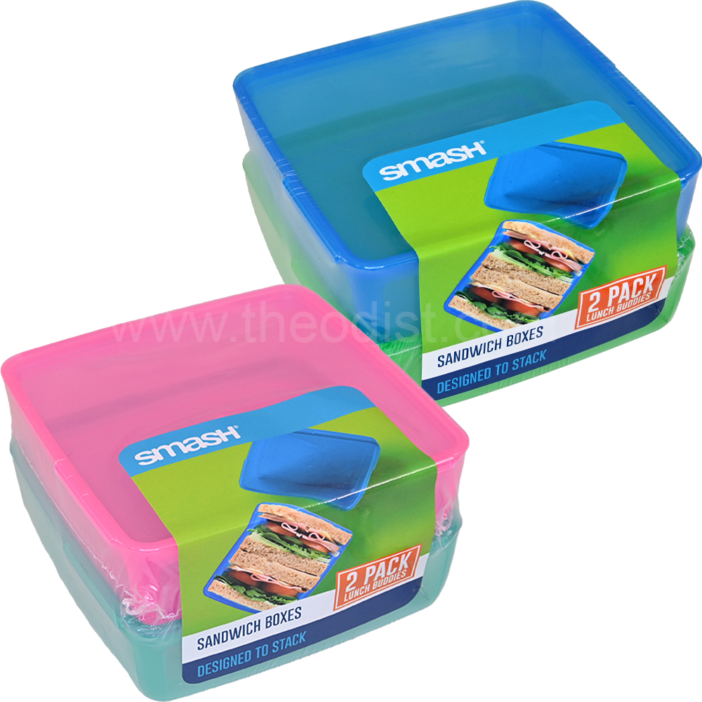 Smash 31413 Sandwich Boxes Lunch Buddies 2 Pack - Theodist