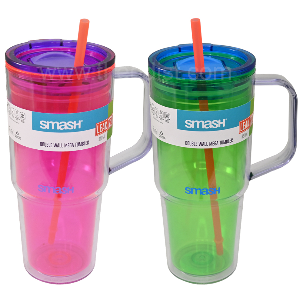 Smash 31417 Double Wall Mega Tumbler Leak Proof 950mL - Theodist