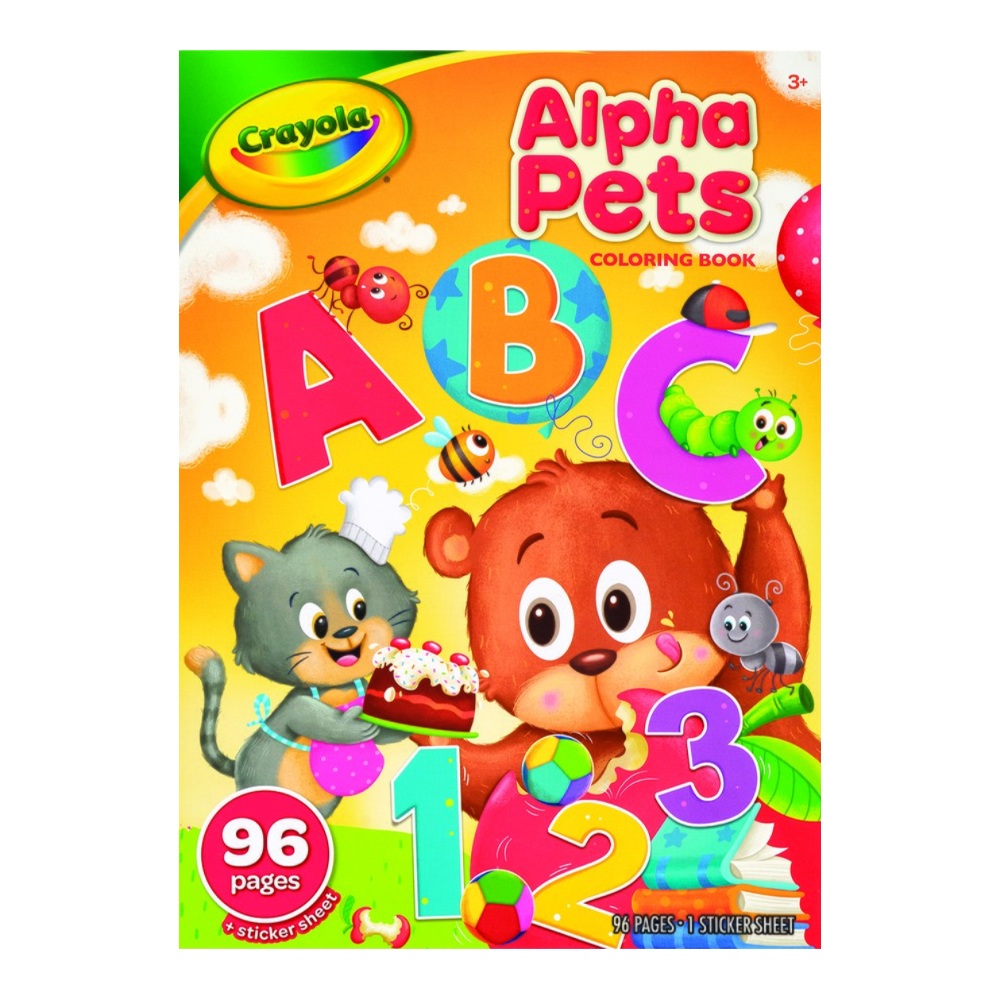 Crayola Alpha Pets Colouring Book 96 Pages 3+ - Theodist