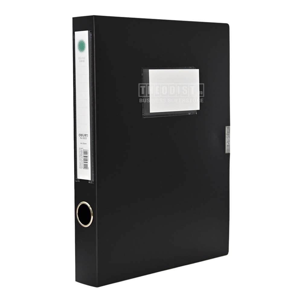 Deli 5622 Box File A4 PVC 35mm Black - Theodist