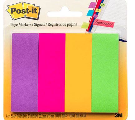 Post-it 671-4AU Page Makers 22.2x73mm 4 Pads | Theodist - Theodist