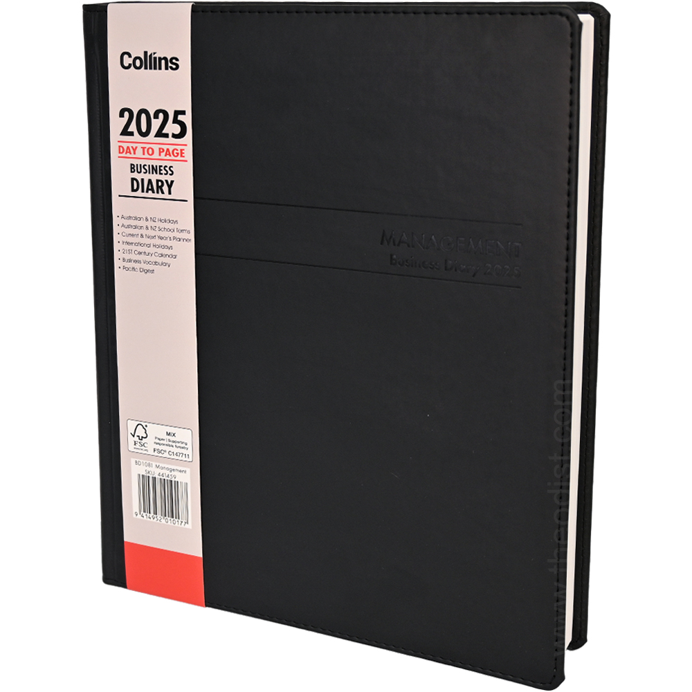 Collins 2025 Business Diary Day to Page 881BLK5 - Theodist