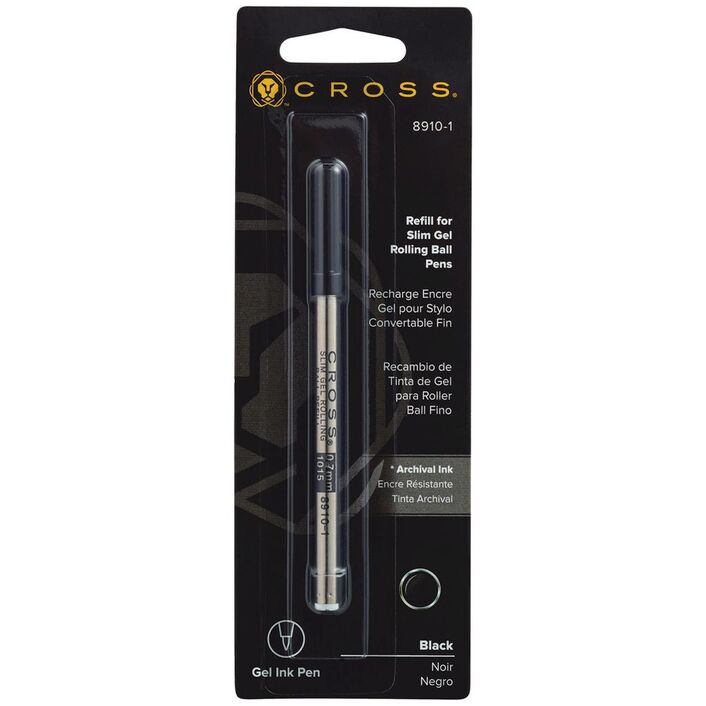 Cross 891 Slim Gel Ink Rollerball Pen Refill, Black | Theodist - Theodist