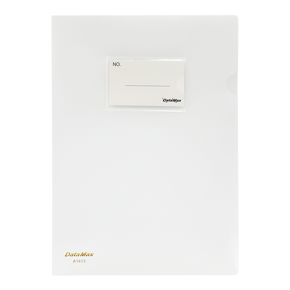 FILE COVER A4 FROSTED WHITE WITH CARD HOLDER DATAMAX - Theodist - Theodist