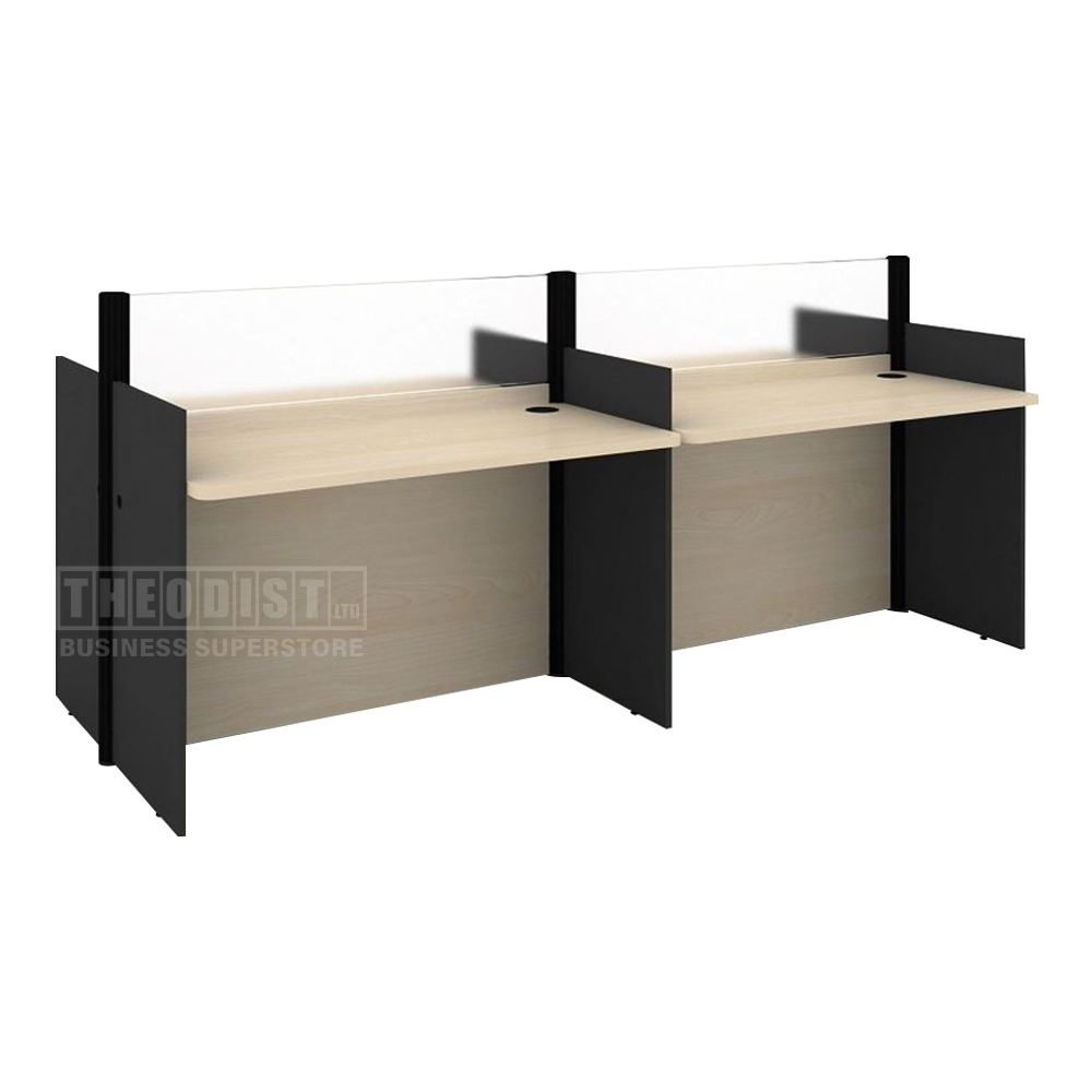 Partitioned Workstations (OB) Omega Series 4-Person Desks ...
