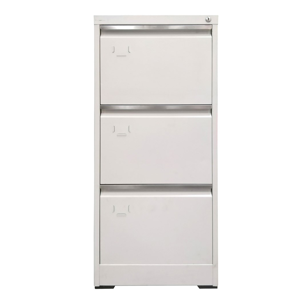 BIZ3DR Steel Filing Cabinet 3 Drawers 620x460x1031mm, White, Grey ...