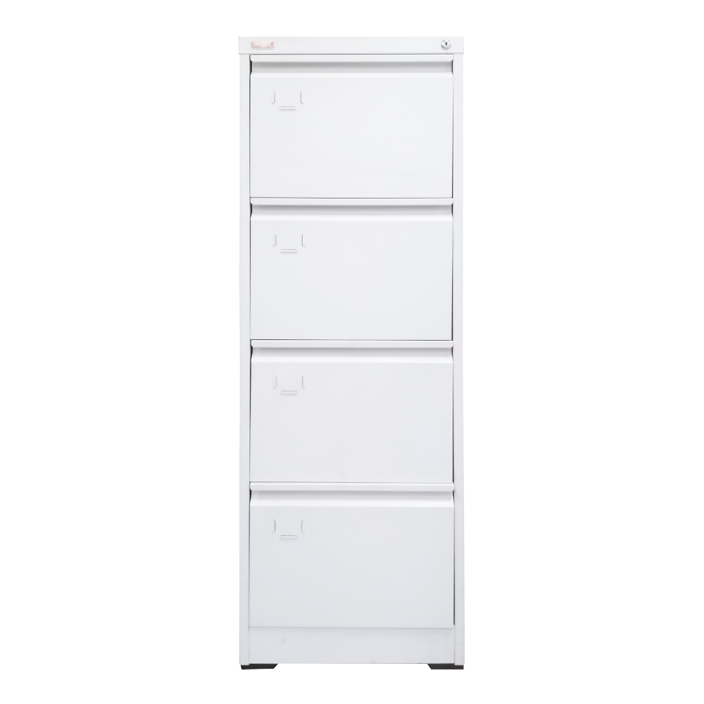 BIZ4DR Steel Filing Cabinet 4 Drawers 460x620x1331mm, White, Grey ...