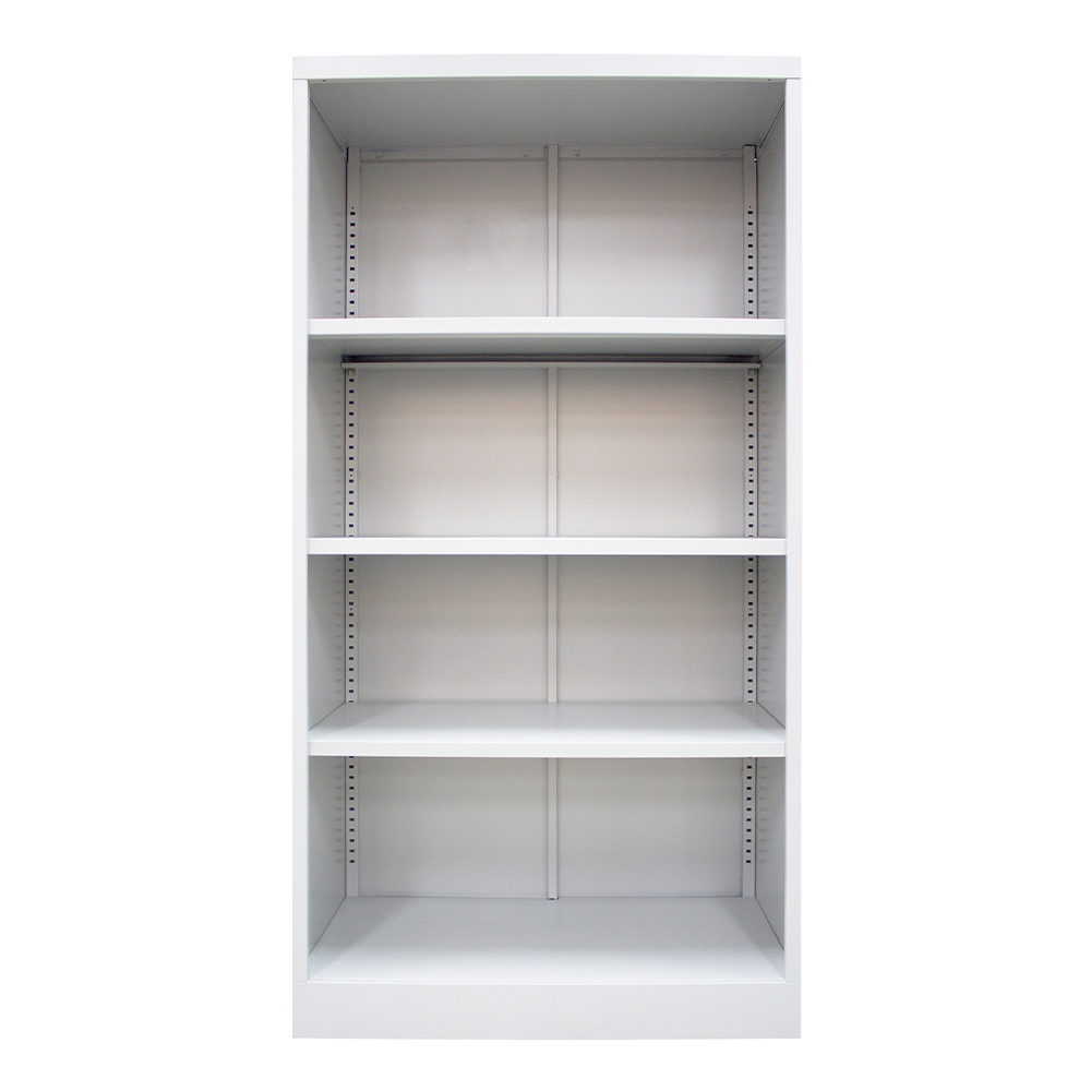 Steel Bookcase BZ183X Adjustable 3 Shelves 915x457x1830mm, White, Grey ...
