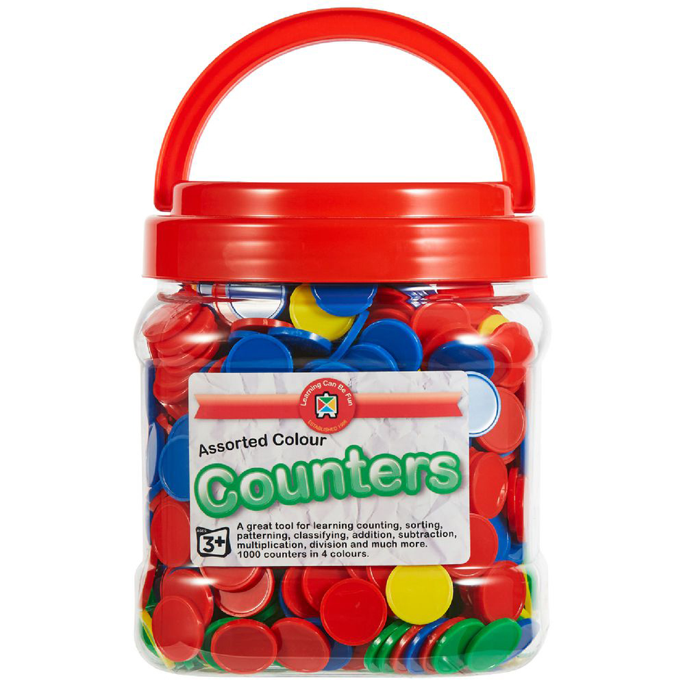 Learning Can Be Fun Assorted Colour Counters 1000 Pcs - Theodist