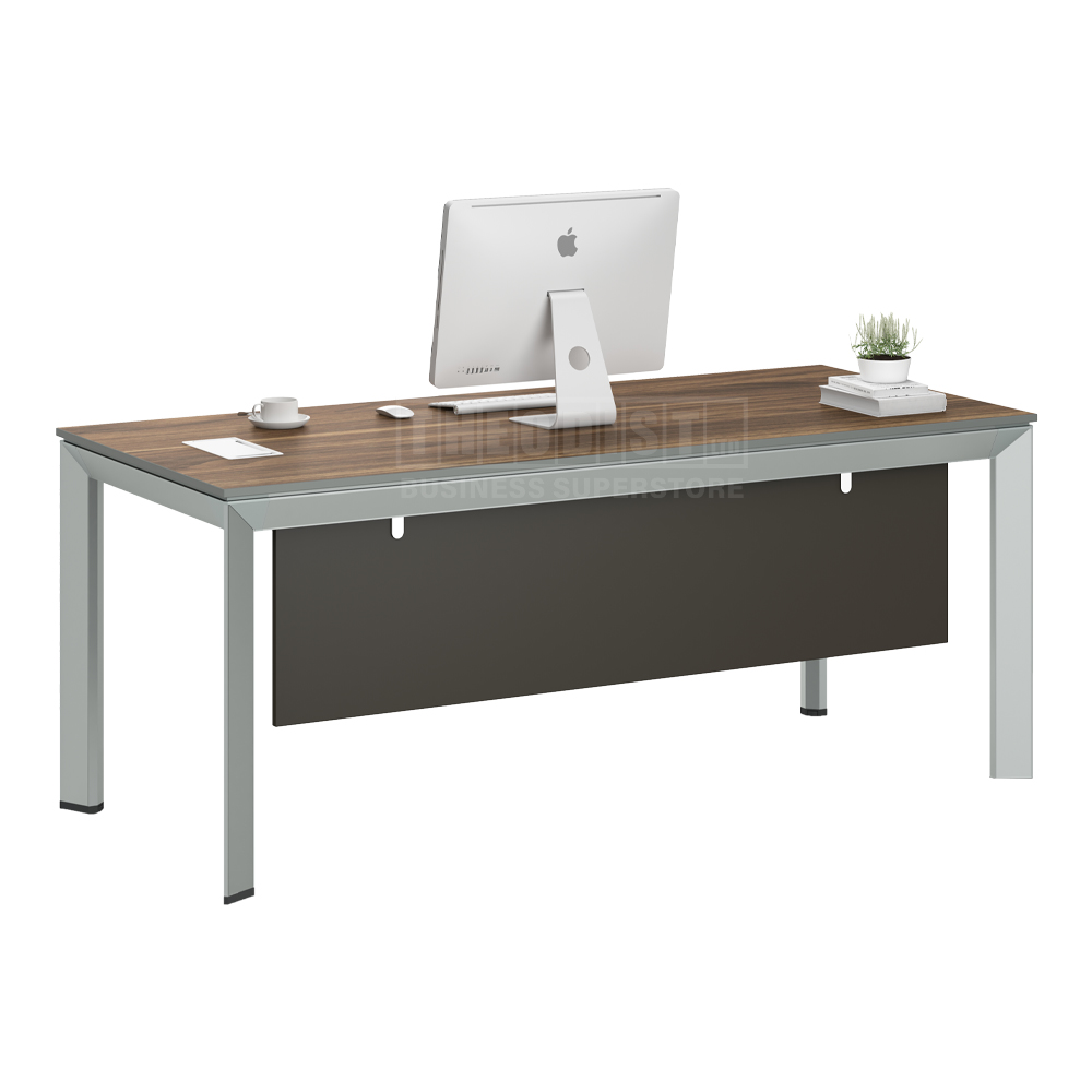 Executive Desk DG16D18 NY Series 1800Wx800Dx750H Dark Walnut, Iron Grey ...