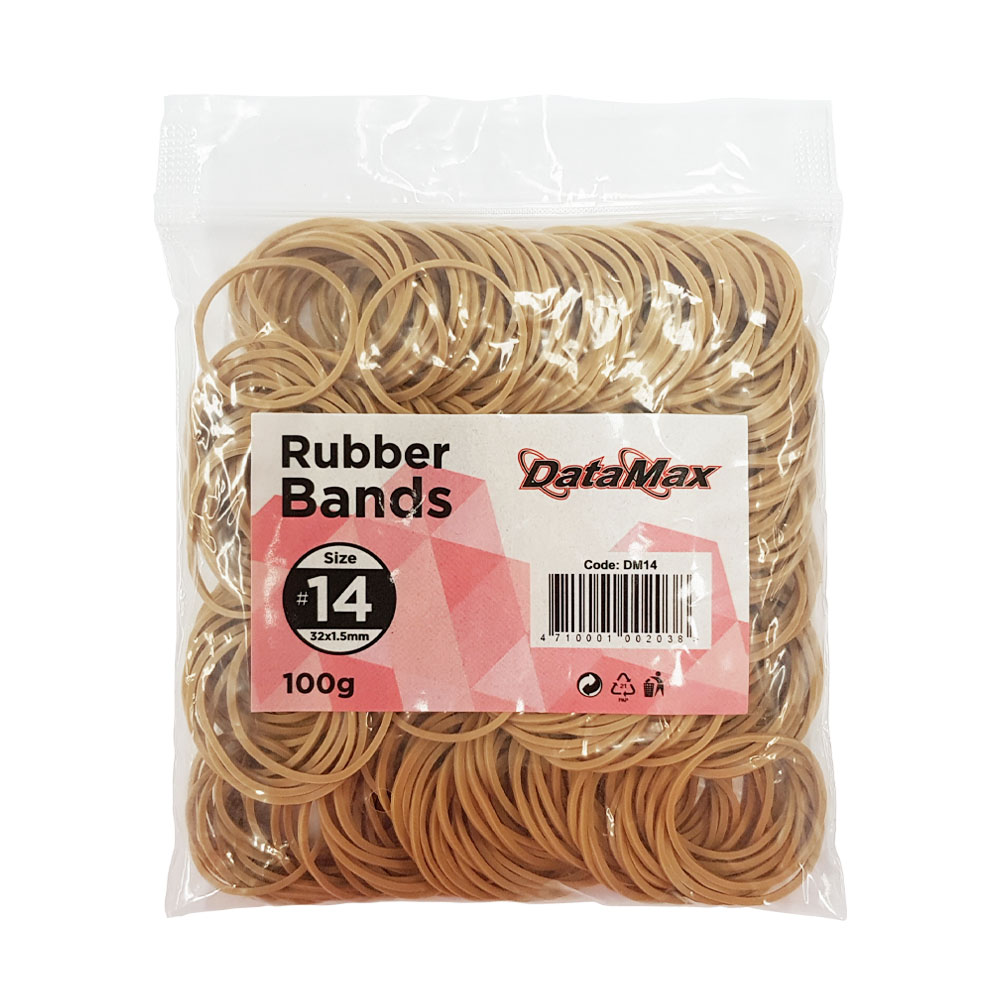 DataMax DM14 No.14 Rubber Bands 32x1.5mm 100g | Theodist - Theodist