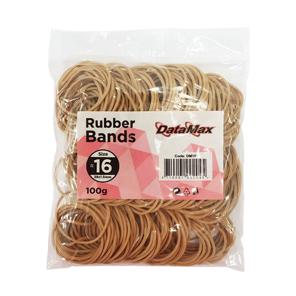 DataMax Rubber Bands No.16 1.5mm x 38mm 100g | Theodist - Theodist