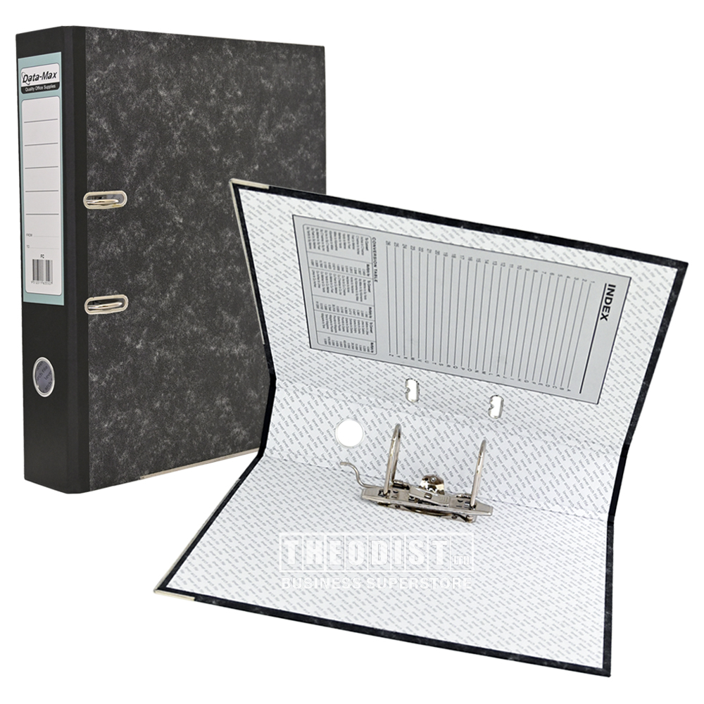 DataMax DM5550 Lever Arch File Foolscap Deluxe Board Black Mottled ...