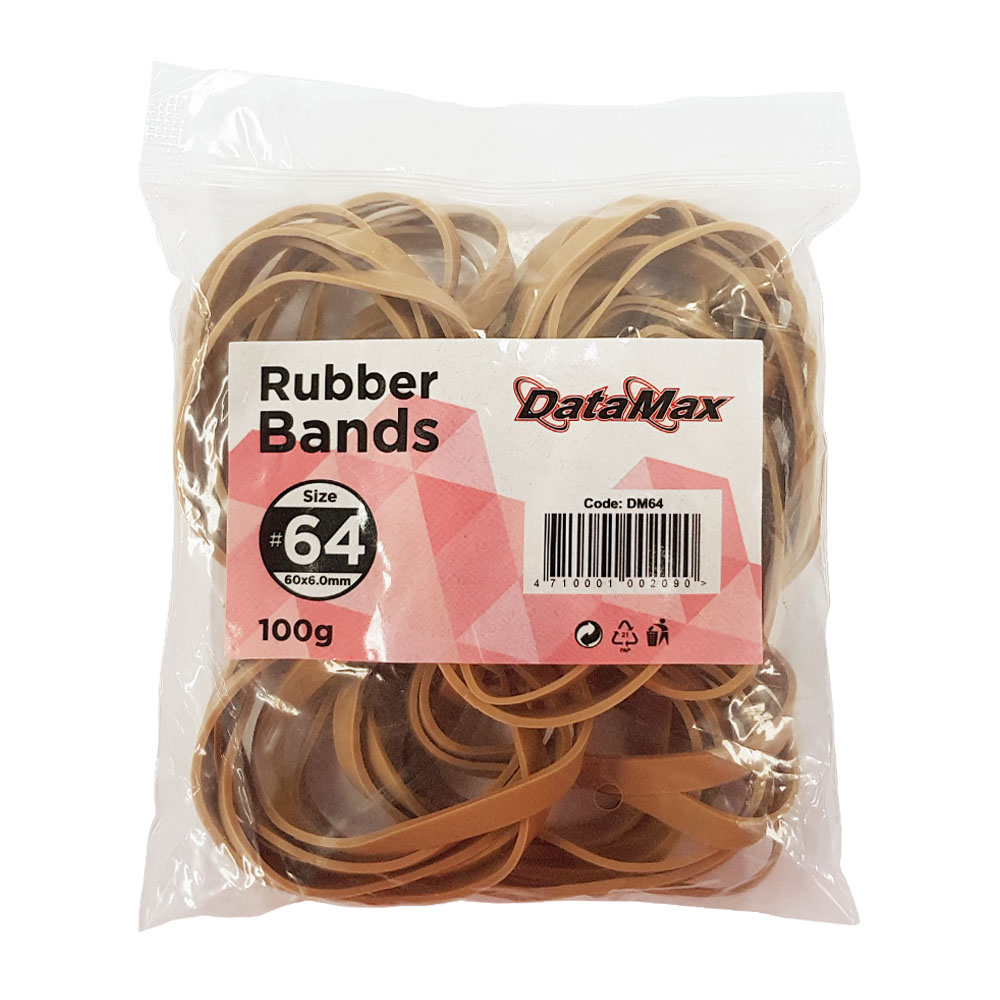 DataMax DM64 No.64 Rubber Bands 60x6.0mm 100g | Theodist - Theodist