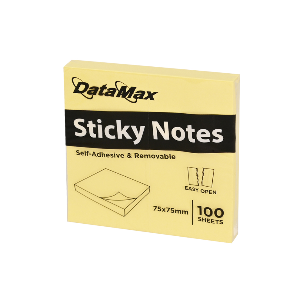 DataMax DM654 Sticky Notes Pastel Yellow, 100 Sheets - Theodist