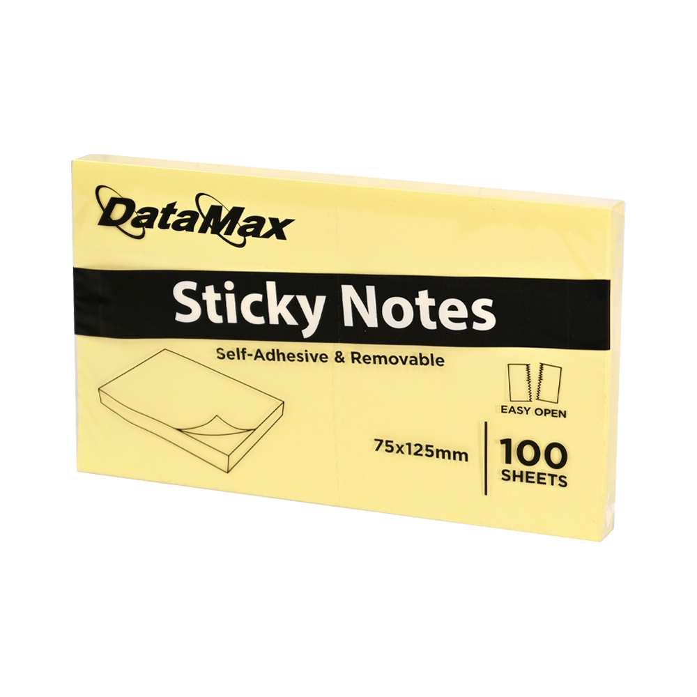 DataMax DM655 Sticky Notes Pastel Yellow, 100 Sheets/Pad - Theodist