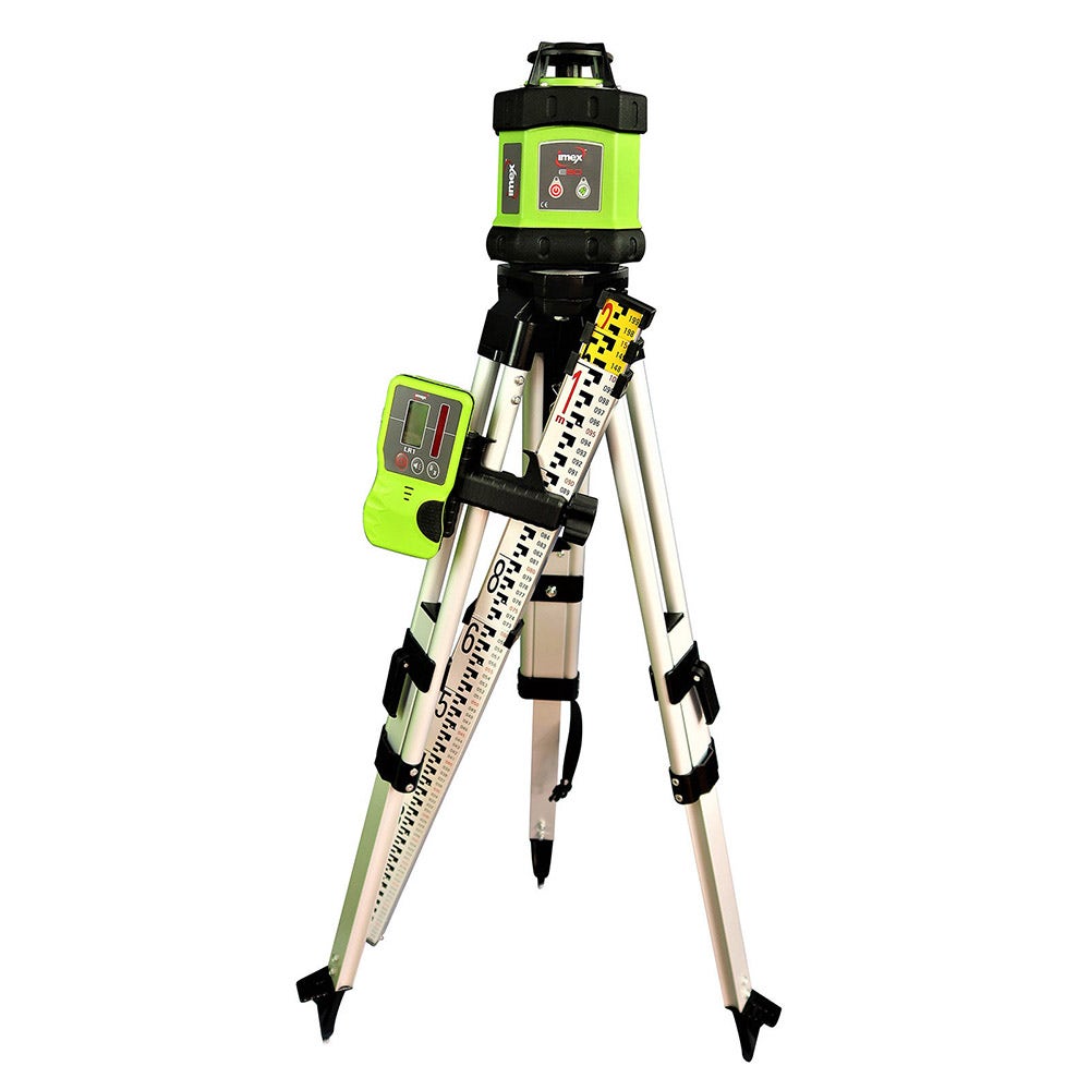 Imex E60 Rotary Laser Kit with Tripod & Staff in Case - Theodist