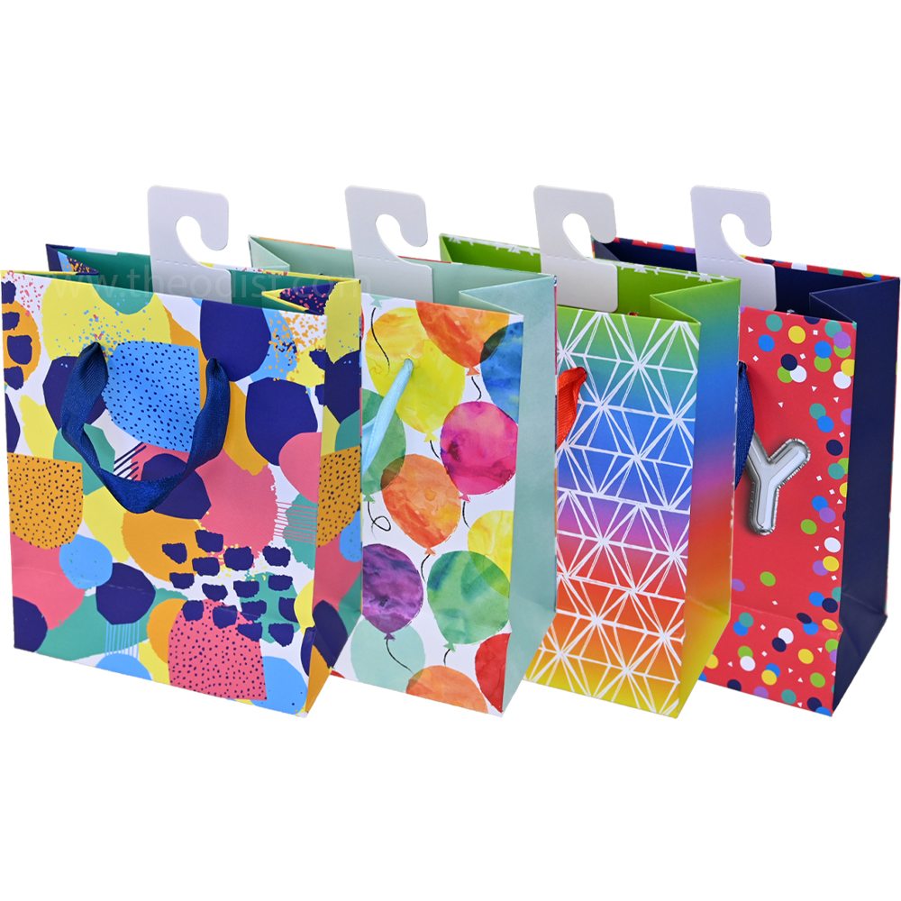 Artwrap E6938 Paper Gift Bag Assorted Small 110x62x137mm - Theodist
