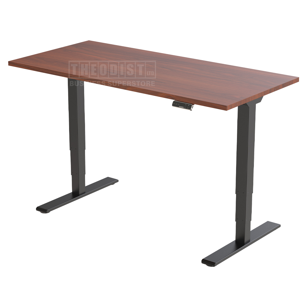 Adjustable Desk ET225M Electronic Dual Motor Brown 1500Wx700D 620-1270H ...
