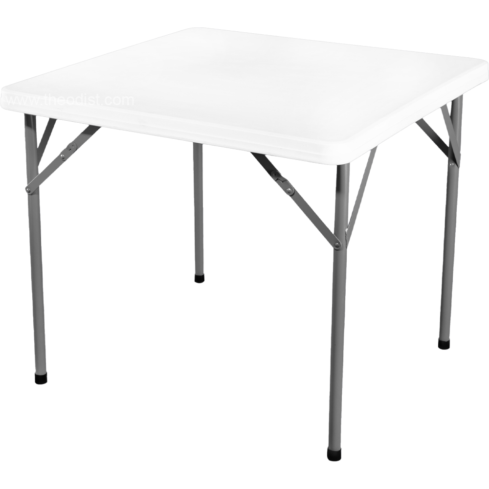 Plastic Square Table White 860Lx860Wx740H 55T - Theodist