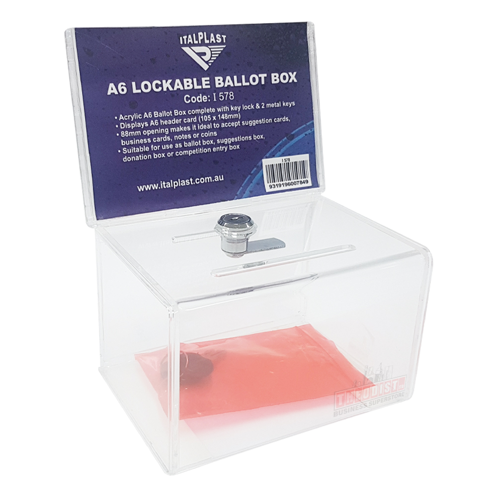 Italplast I578 A6 Lockable Ballot Box | Theodist - Theodist