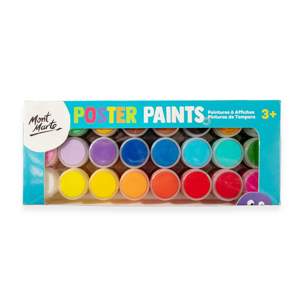 Mont Marte MPST8003 Poster Paints 20mL x 24pc 3+ - Theodist