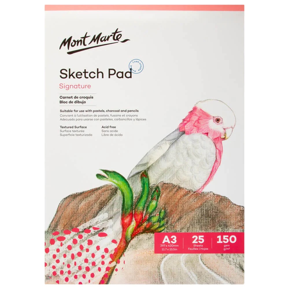 Mont Marte Signature Sketch Pad 150gsm 25 Sheet A3 297 x 420mm ...