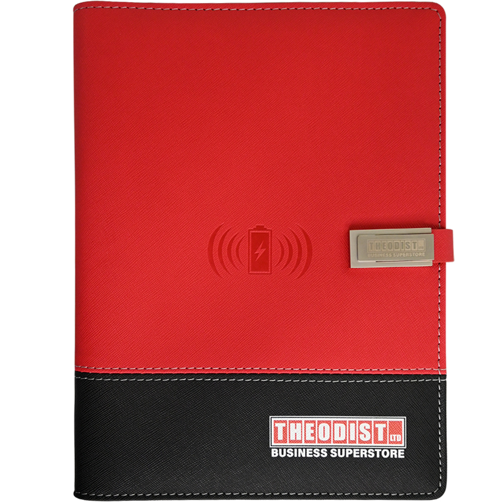 Theodist Notebook with Power Bank, Flash Drive & Wireless Charger ...