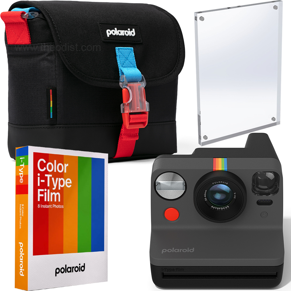 Polaroid Now Generation 2 Camera Bundle with Camera, Film, Bag & Frame ...
