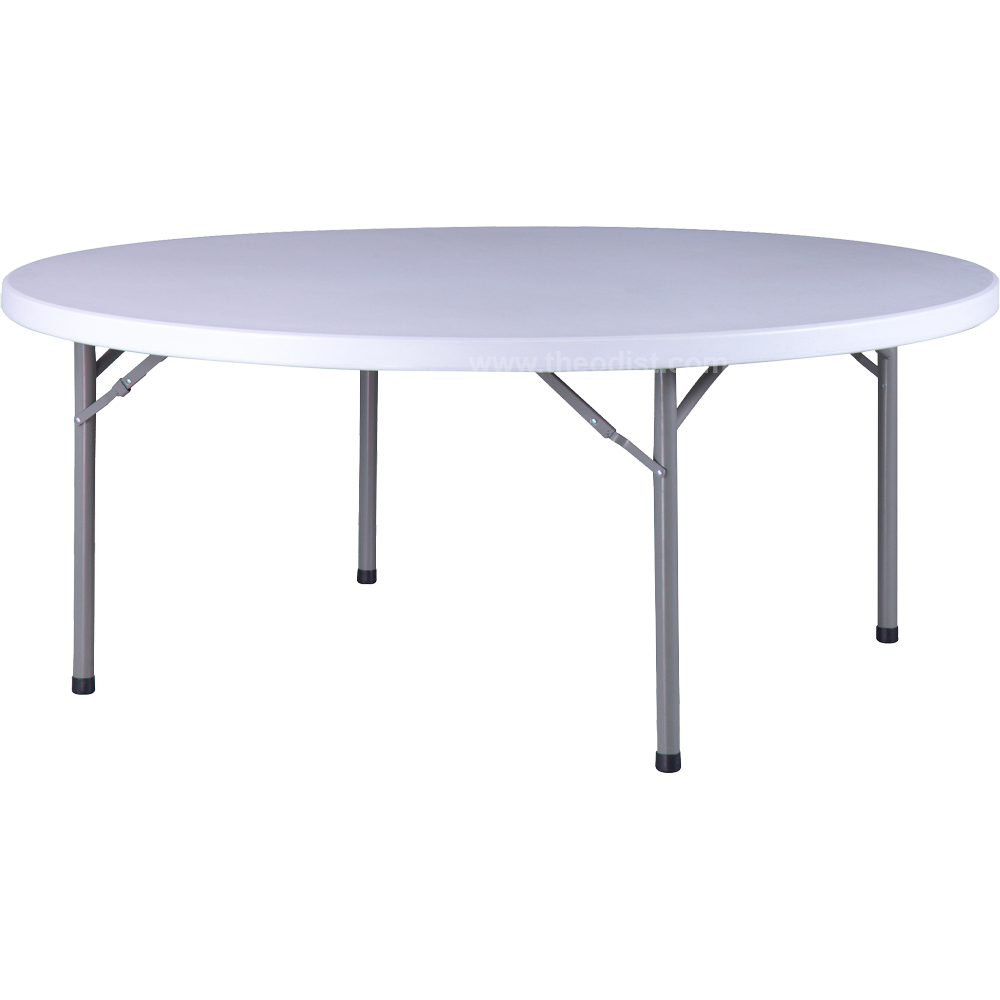 Folding Plastic Table RT180 Round 180DIAx740mm - Theodist