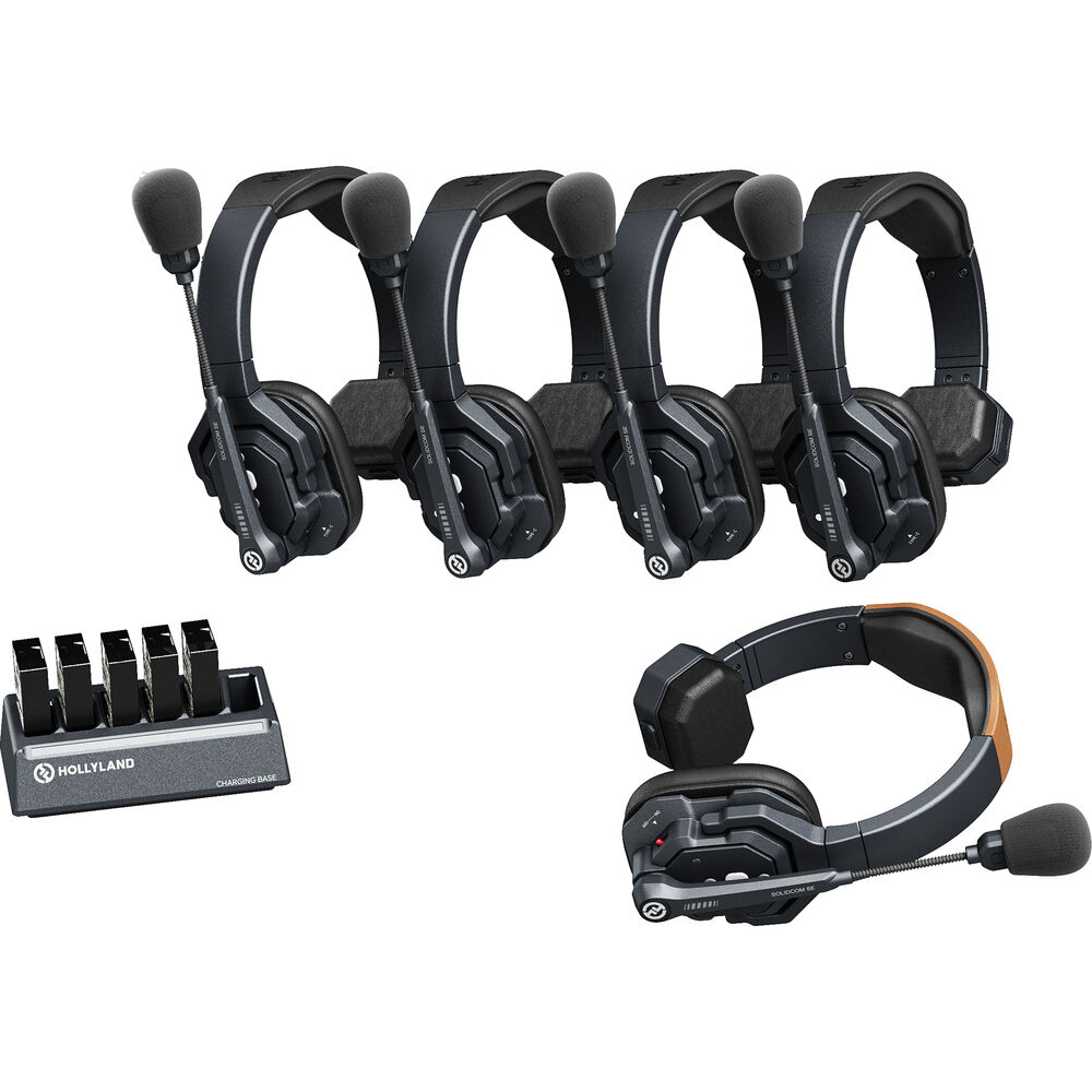 Hollyland Solidcom SE-5S 2.4GHz Intercom 5-Person Noise Cancelling Wire ...