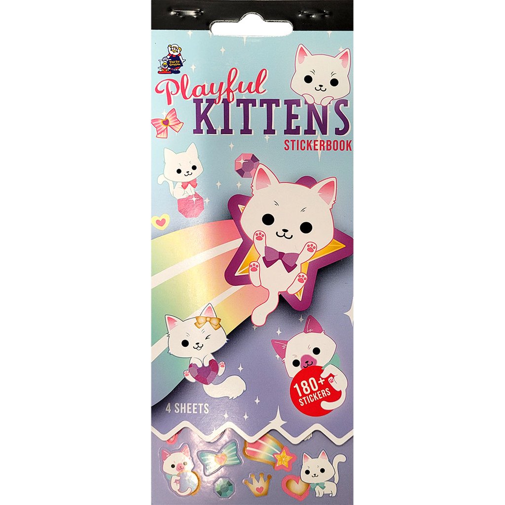 Tim The Toyman Playful Kittens Stickerbook 180+ Stickers/ 4 Sheets ...