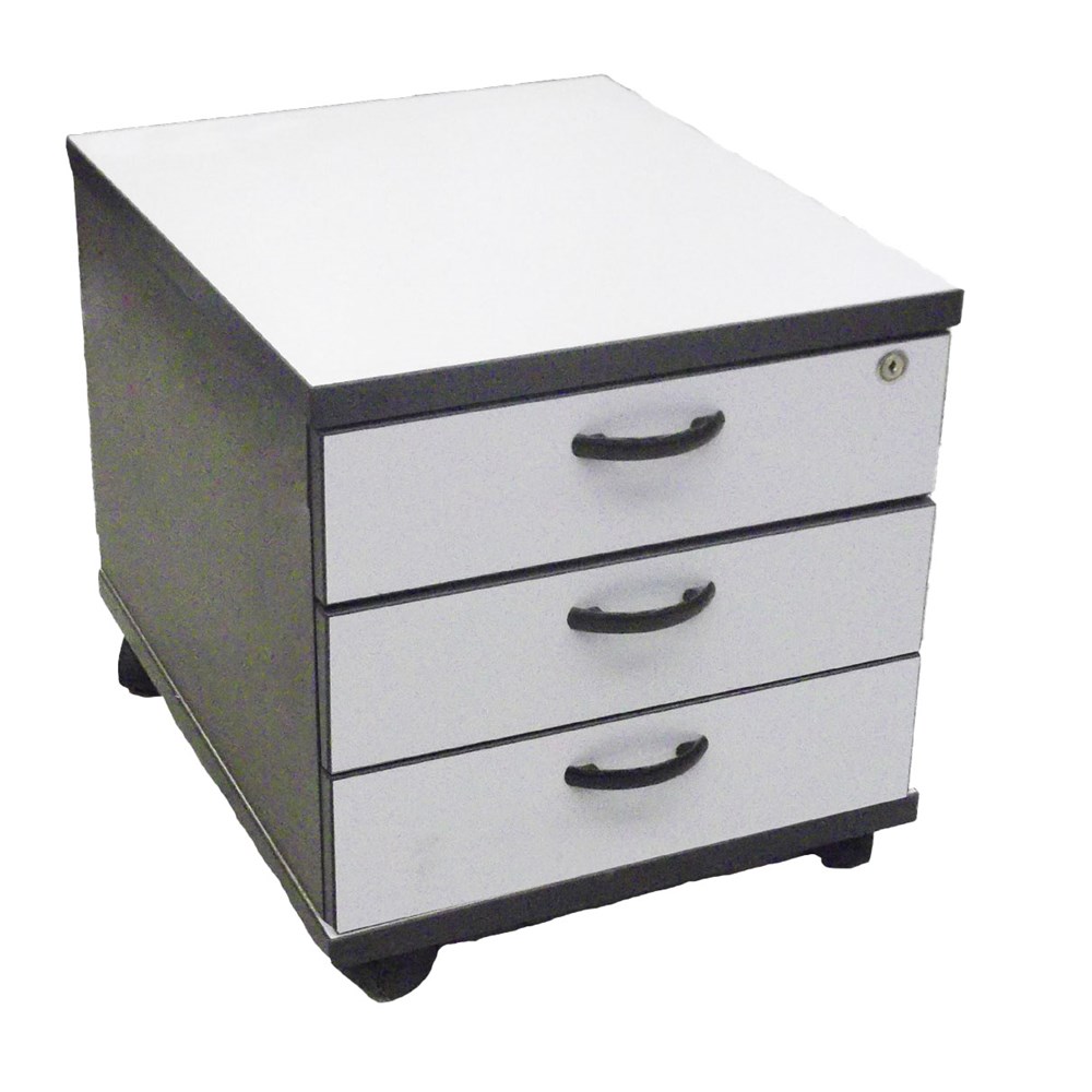 Pedestal SMP3D536F Mobile 3 Drawer 415x480x536mm - Theodist